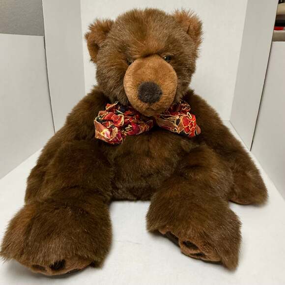 Russ | Toys | Vintage Russ Teddy Bear Plush Toy Timber Dark Brown Bear ...